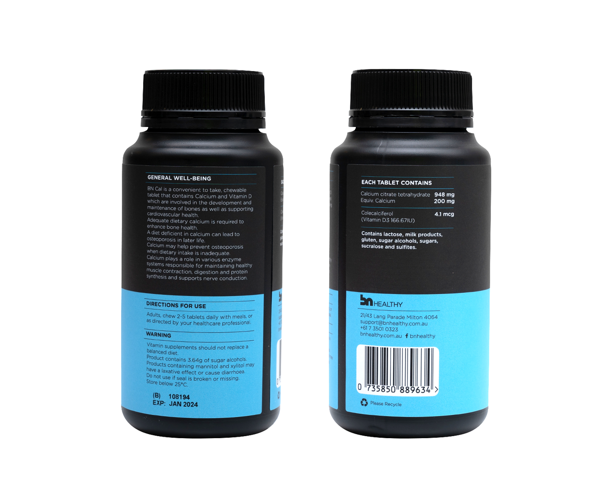 Buy BN Cal - Chewable Calcium Tablets - 1 Bottle | BN Healthy.co.nz