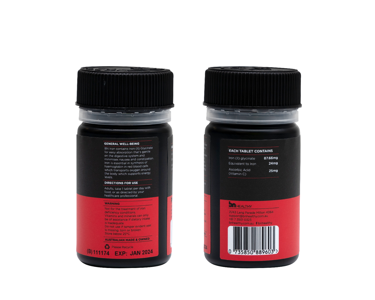 Buy BN Iron - Iron Tablets - 1 or 3 Bottles | BN Healthy.co.nz